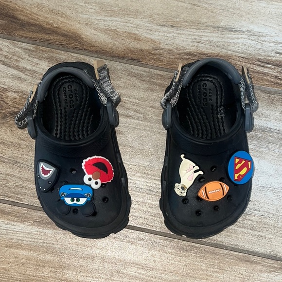 CROCS | Shoes | Crocs Black Kids Slip On Shoes With Fidgets | Poshmark